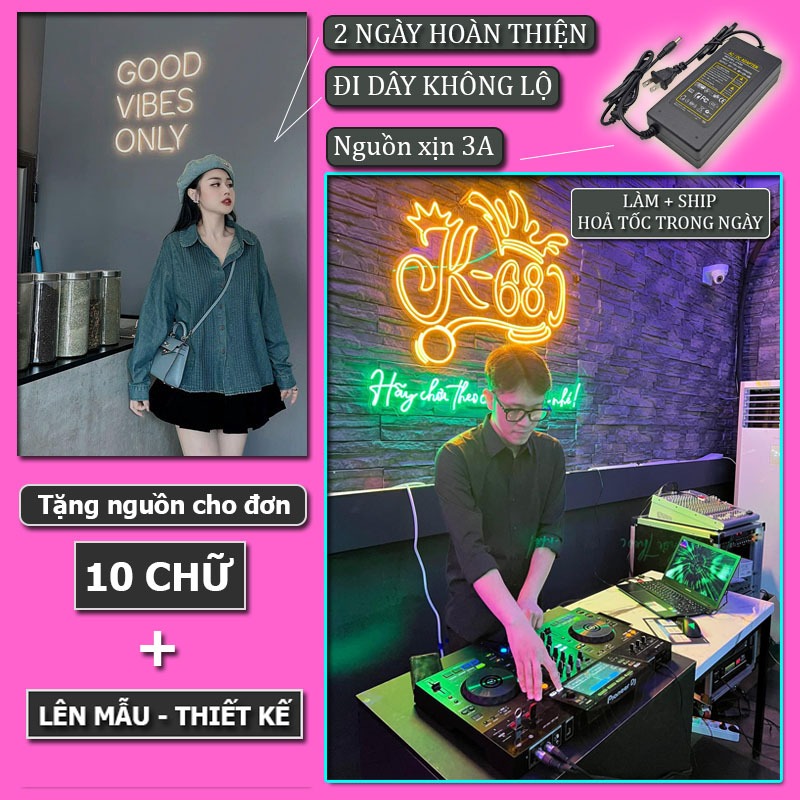 Chữ Led Neon Theo Yêu Cầu Trang Trí decor phòng ngủ chill, decor quán ...