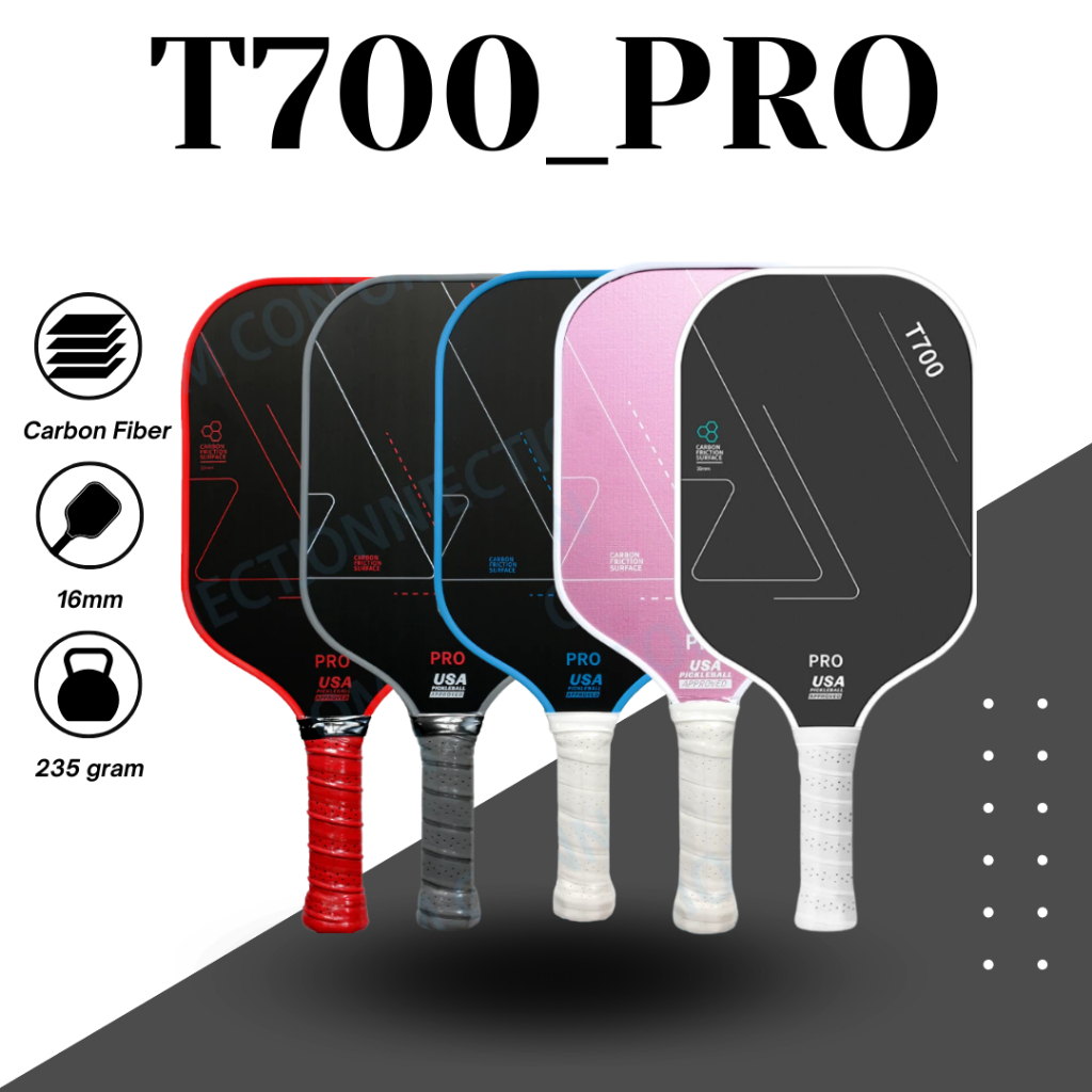 [USAPA] Vợt Pickleball T700 PRO MAX Carbon 16mm | Thi Đấu Bán Chuyên ...
