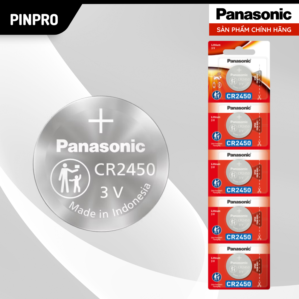 Pin CR2450 Panasonic 3V chính hãng CR-2450 | Shopee Việt Nam