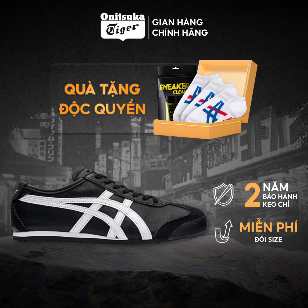 Giày Onitsuka Tiger MEXICO 66 BLACK/WHITE Chính Hãng, Giày Sneakers Thể ...