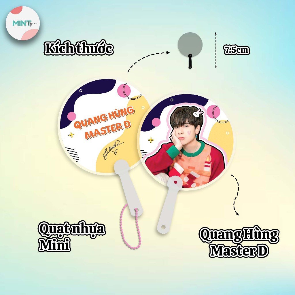 [ĐỌC MÔ TẢ] Quạt tròn Mini idol thần tượng 7.5cm siêu cute - Quang Hùng ...
