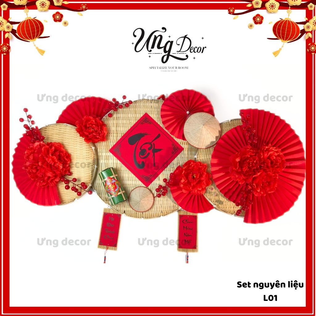 Set decor trang trí Tết 2025, SET NGUYÊN LIỆU trang trí nhà cửa, phòng ...