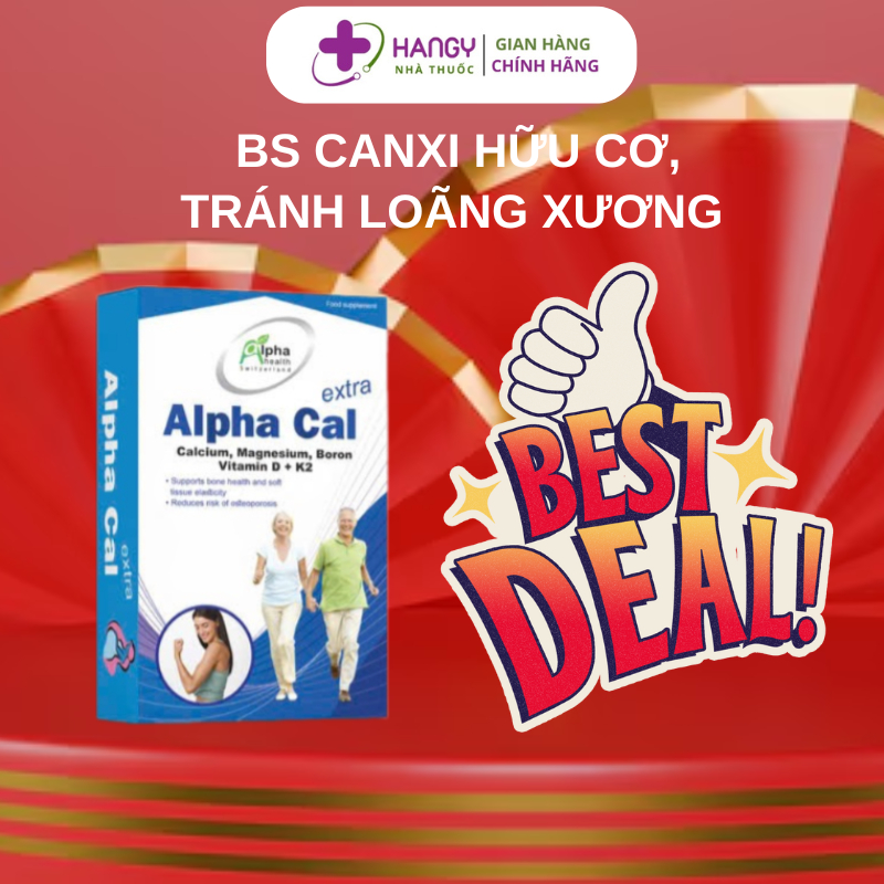Viên uống Alpha Cal Extra [NHẬP KHẨU ĐỨC GERMANY] hỗ trợ xương chắc ...