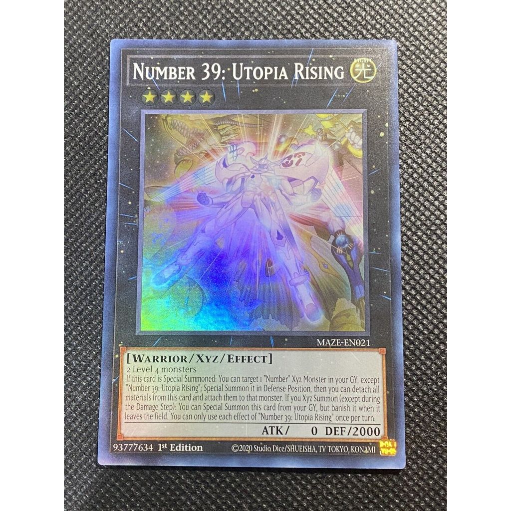 super rare [ Dưa Hấu Yugioh ] Lá bài thẻ Number 39: Utopia Rising - Tặng bọc bài nhựa bảo quản ...