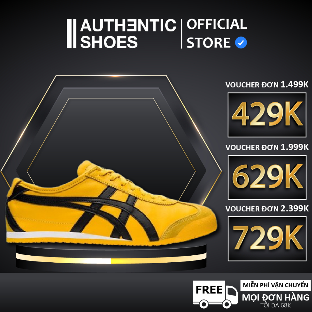 | CHÍNH HÃNG | Giày Onitsuka Tiger Mexico 66 Black Yellow '1183C102-751 ...