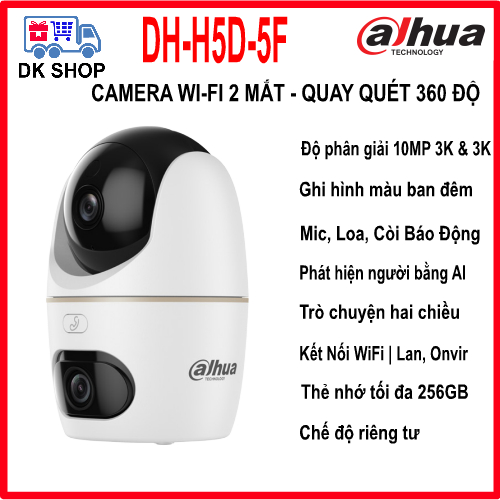 Camera IP Wifi 2 Mắt DaHua Hero Dual D1 DH-H5D-5F 10MP | DH-H3D-3F 6MP ...