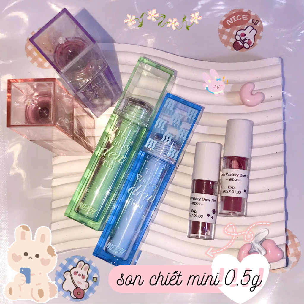 [SON CHIẾT] Son Tint Bóng Merzy The Watery Dew Tint 4 ver | Shopee Việt Nam