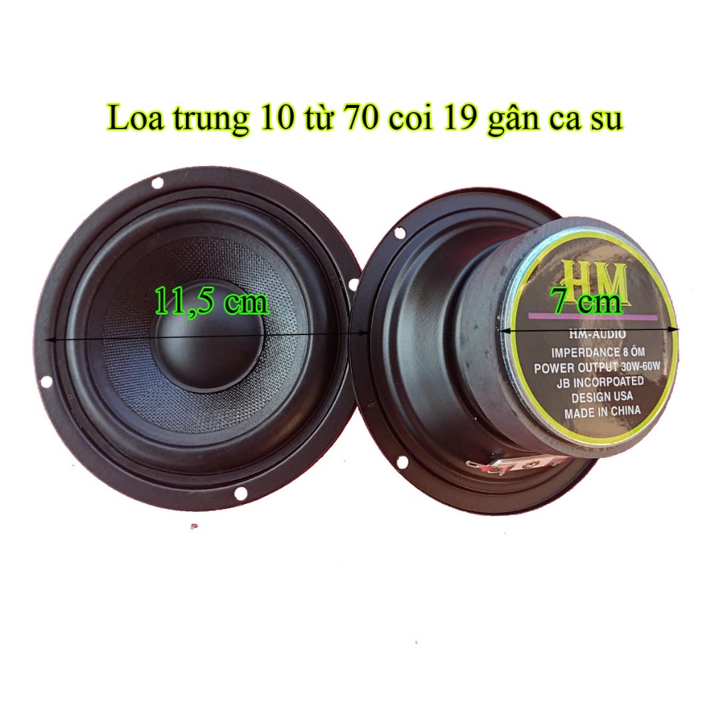 Loa trung cao cấp - Loa trung kín - Loa mid trung 10 HM gân casu toàn vành 11.5cm hàng nhập ...