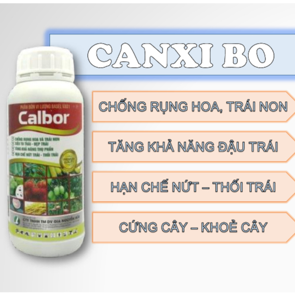 CALBOR (CANXIBO) - PHÂN BÓN CHUYÊN CHỐNG RỤNG HOA, RỤNG TRÁI NON (500ML ...