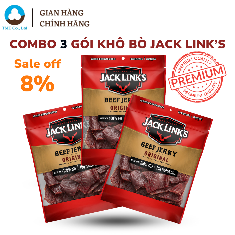 COMBO 3 Gói Khô Bò Jack Links 25g [Date: 31.05.2026] | Shopee Việt Nam