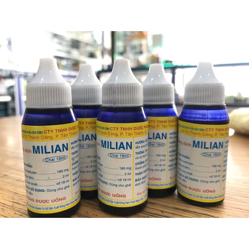 Milian xanh methylen sát khuẩn da, nước xanh sát khuẩn hồ cá chai 18ml ...