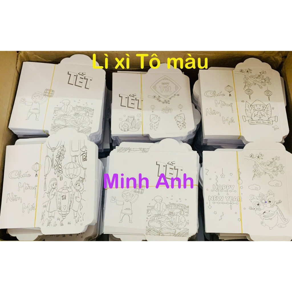 Combo 50 - 100 lì xì tô màu Tết quà tặng học sinh | Shopee Việt Nam