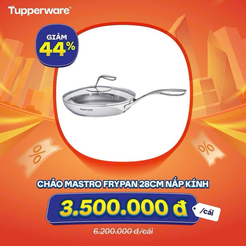Chảo Mastro Tupperware 28cm đáy 5 lớp | Shopee Việt Nam