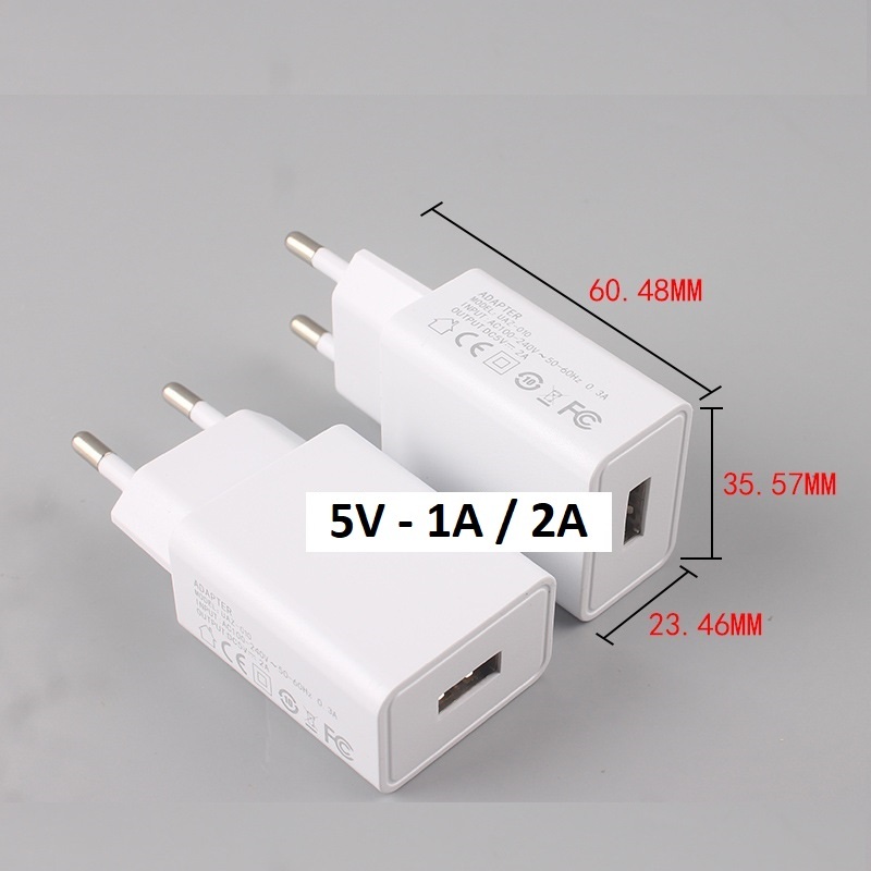 Củ sạc USB 5V 1A 2A 3A cho thiết bị điện 5W 10W 15W | Shopee Việt Nam