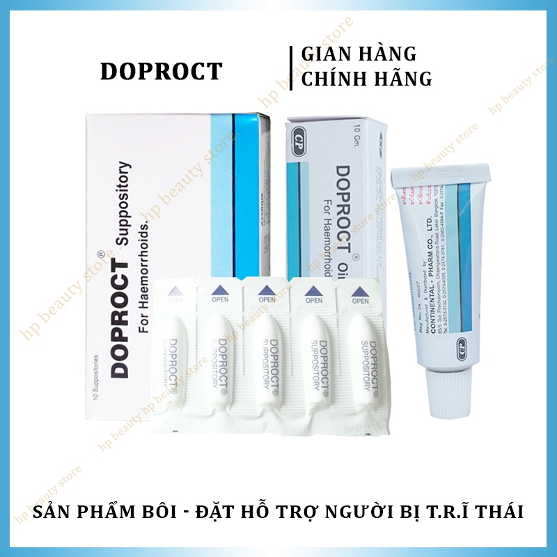 Sản phẩm BÔI - ĐẶT hỗ trợ người bị T.R.Ĩ Thái Lan DOPROCT (CÓ CHE TÊN ...