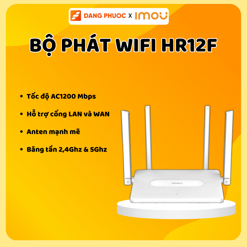 Bộ phát wifi IMOU HR12F 1200 Mbps | Điều khiển qua app | Tự Động Đồng ...