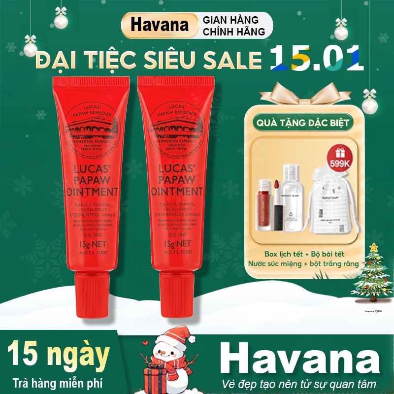Kem đa năng Lucas' Papaw Ointment đu đủ của Úc kem bôi nẻ, hăm tã, bỏng ...