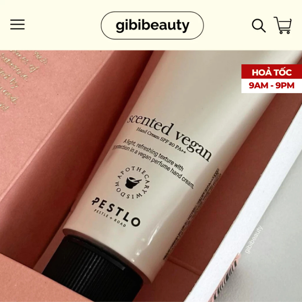 Kem tay nước hoa chống nắng PESTLO Ourecipe Scented Vegan Hand Cream ...