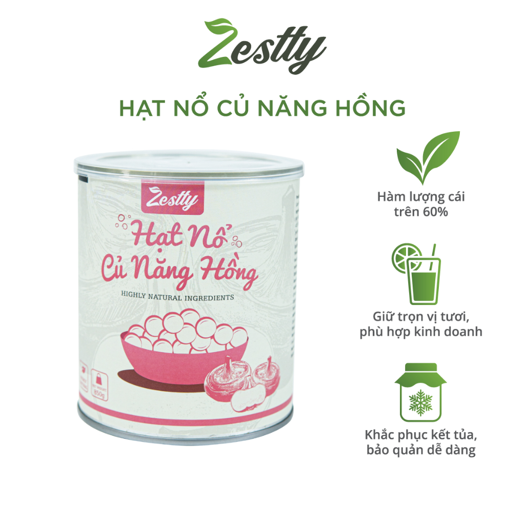 Hạt Nổ Củ Năng ZESTTY (Hồng/Trắng) 850g Giòn Dai Làm Topping Trà Sữa ...