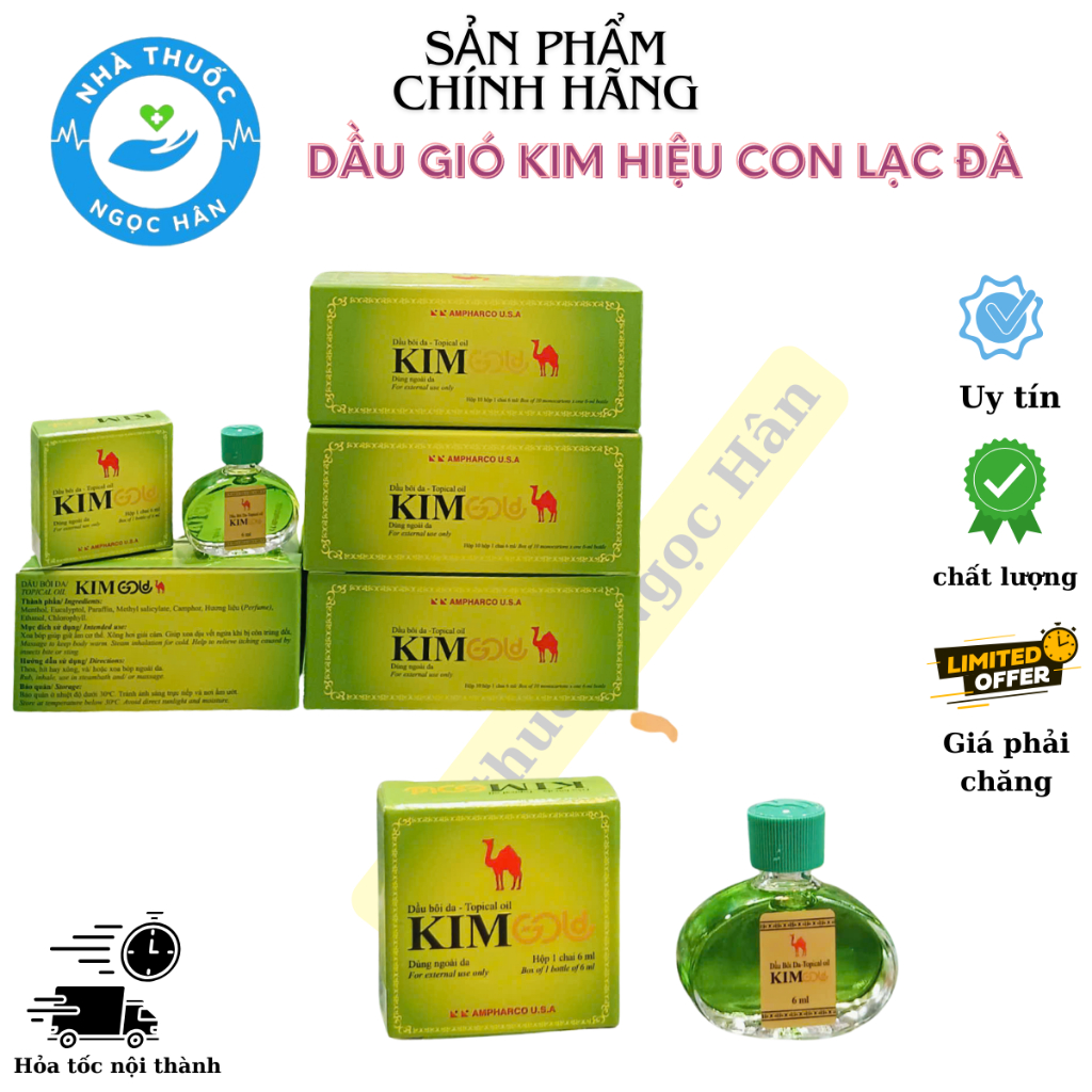 Dầu Gió Kim Gold Hiệu Con Lạc Đà Chai 6ML | Shopee Việt Nam