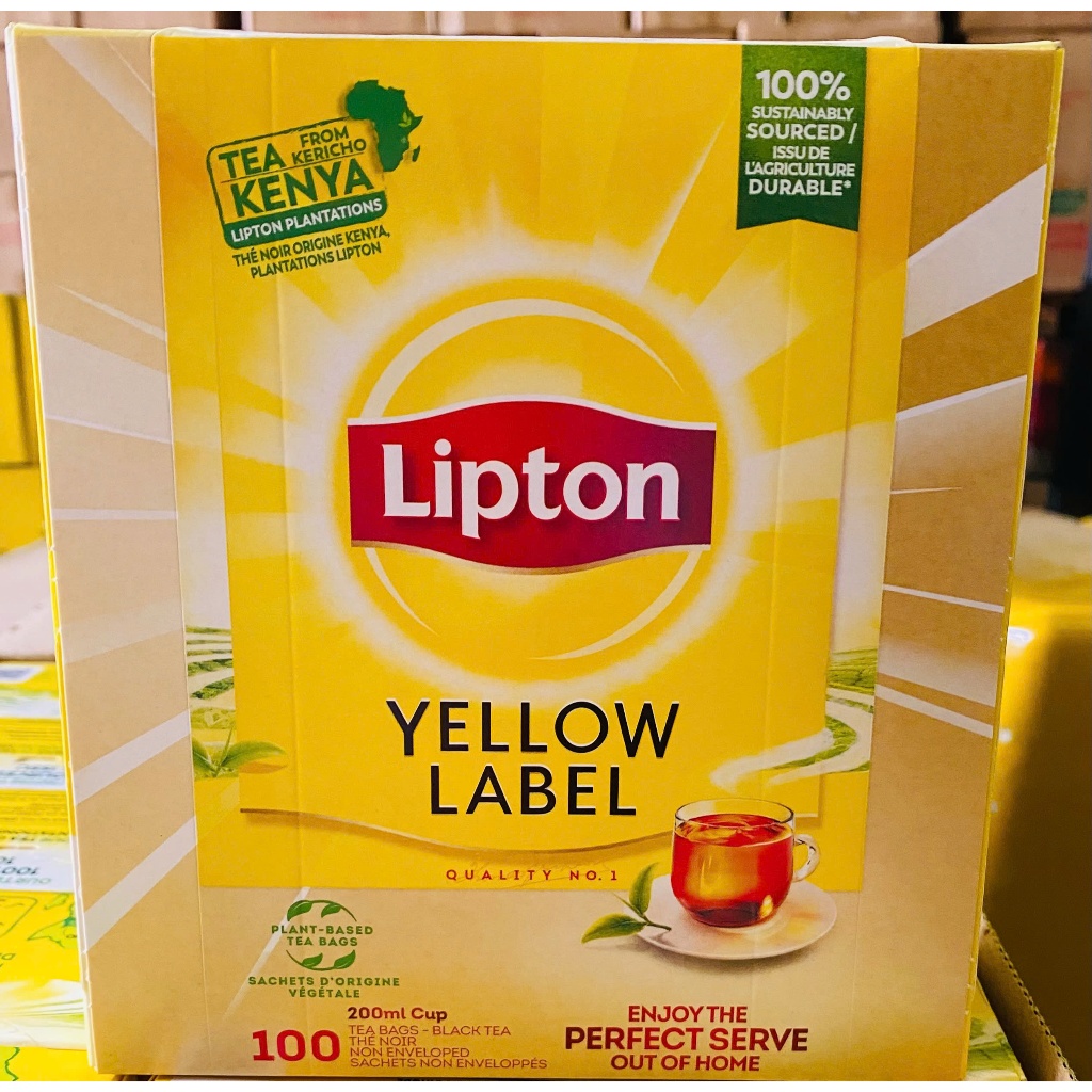 TRÀ LIPTON KENYA /NHÃN VÀNG 200G HỘP 100 TÚI Yellow Label Tea Bags ...