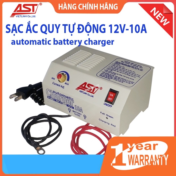 SẠC ẮC QUY TỰ ĐỘNG (AST) 12V/10A (automatic battery charger), sạc acquy ...