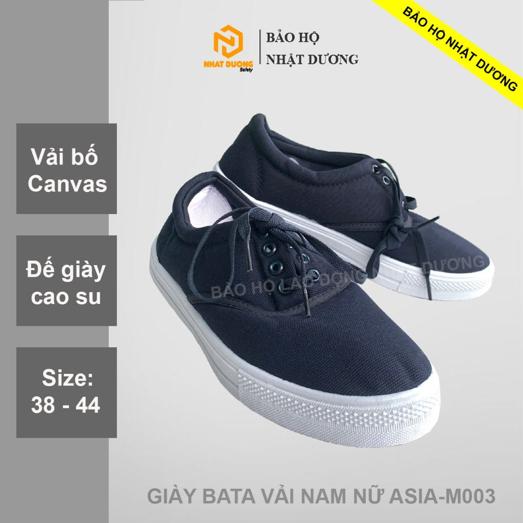 Giày bata Asia vải cột dây nam nữ, Giày lao động thể thao cho công nhân ...
