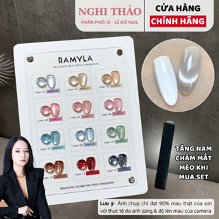 Set sơn gel mắt mèo ánh trăng cực quang RAMYLA 12 màu | Shopee Việt Nam