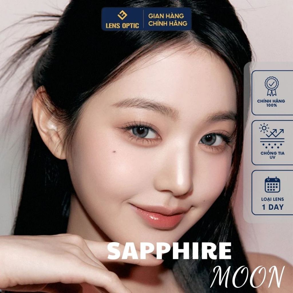 Kính áp tròng 1 ngày màu SAPPHIRE MOON cho mắt cận - 1 Chiếc - Lens ...