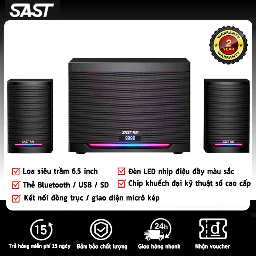 SAST loa vi tính loa bluetooth loa siêu trầm 2.1 có thể kết nối với máy tính điện thoại TV đĩa U ...