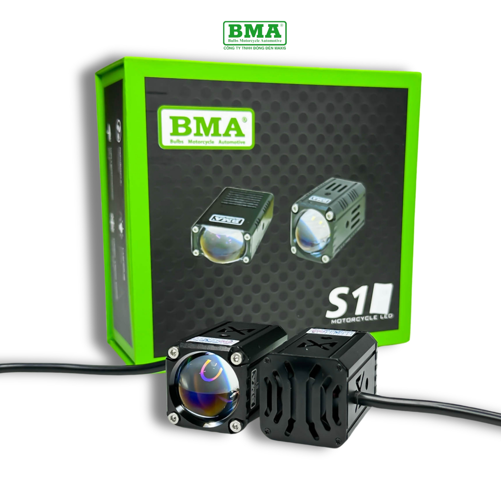 Đèn LED Trợ Sáng Bi Cầu S1 BMA - 25W Chống Nước Lắp Oto-Xe Máy ( Tặng ...