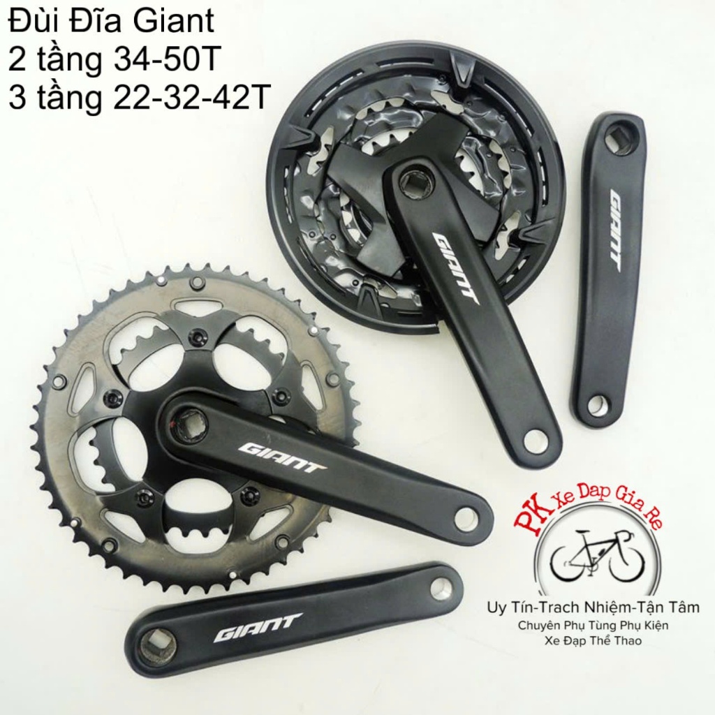 Đùi đĩa GIANT 2-3 tầng cao cấp, Giò dĩa xe đạp đua 2 tầng 34-50 răng ...