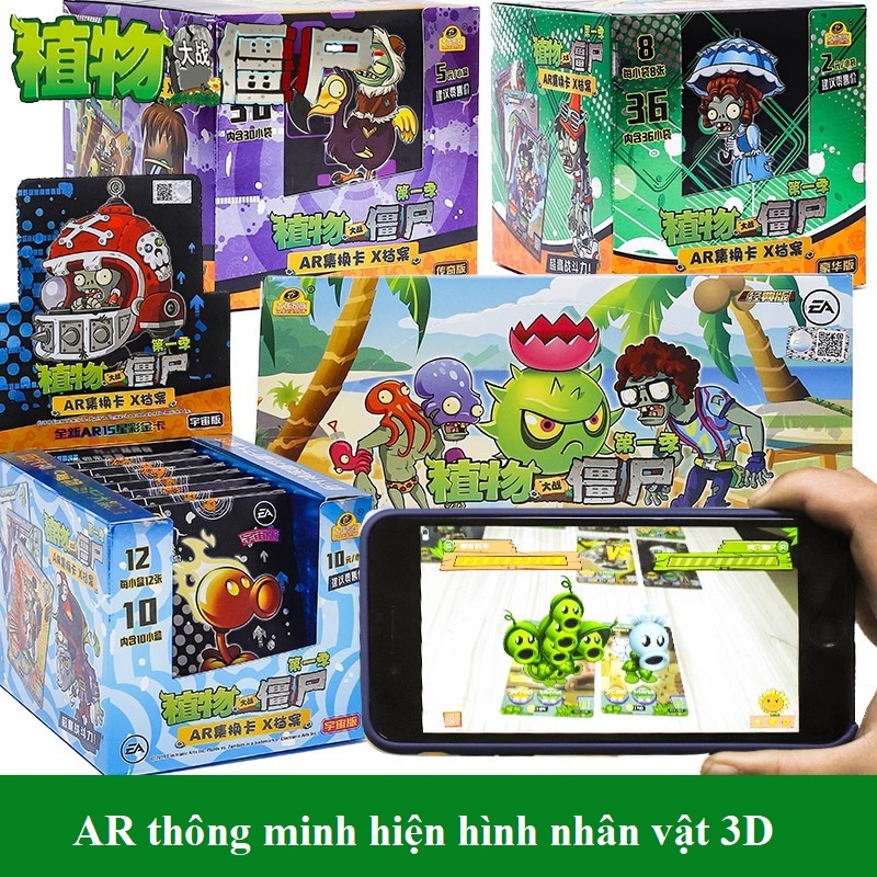 Túi thẻ bài nhân phẩm Plants vs Zombies AR hiện hình nhân vật 3D qua ...