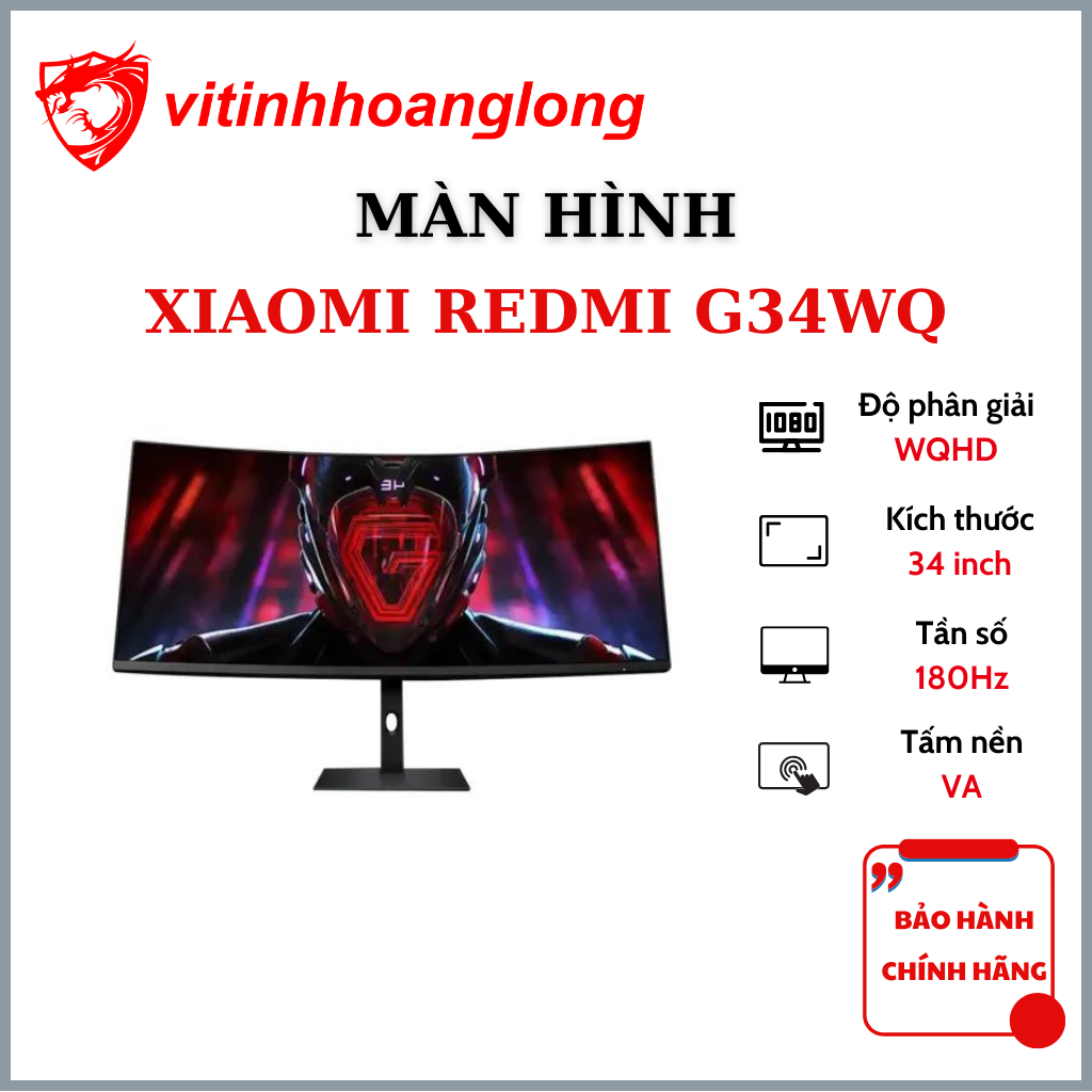 Màn hình máy tính Xiaomi 2K Curved Gaming Monitor G34i 34inch-Tần Số ...