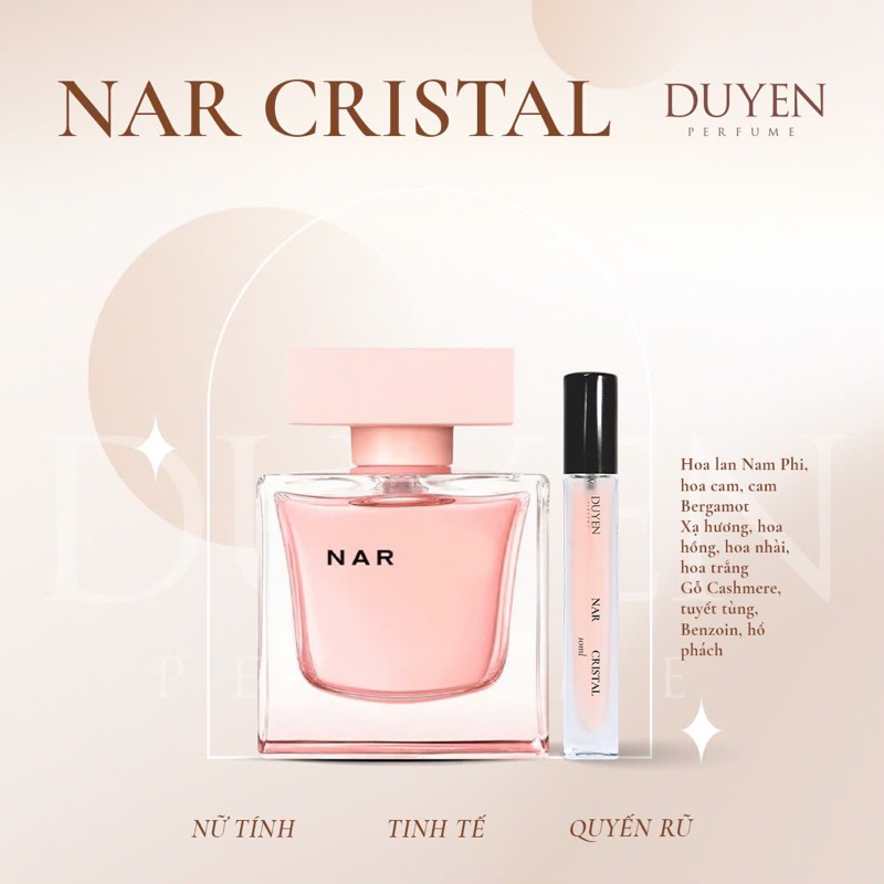 Nước hoa Nữ NAR CRISTAL Nàng thơ Trong trẻo Tinh khôi duyenperfume ...