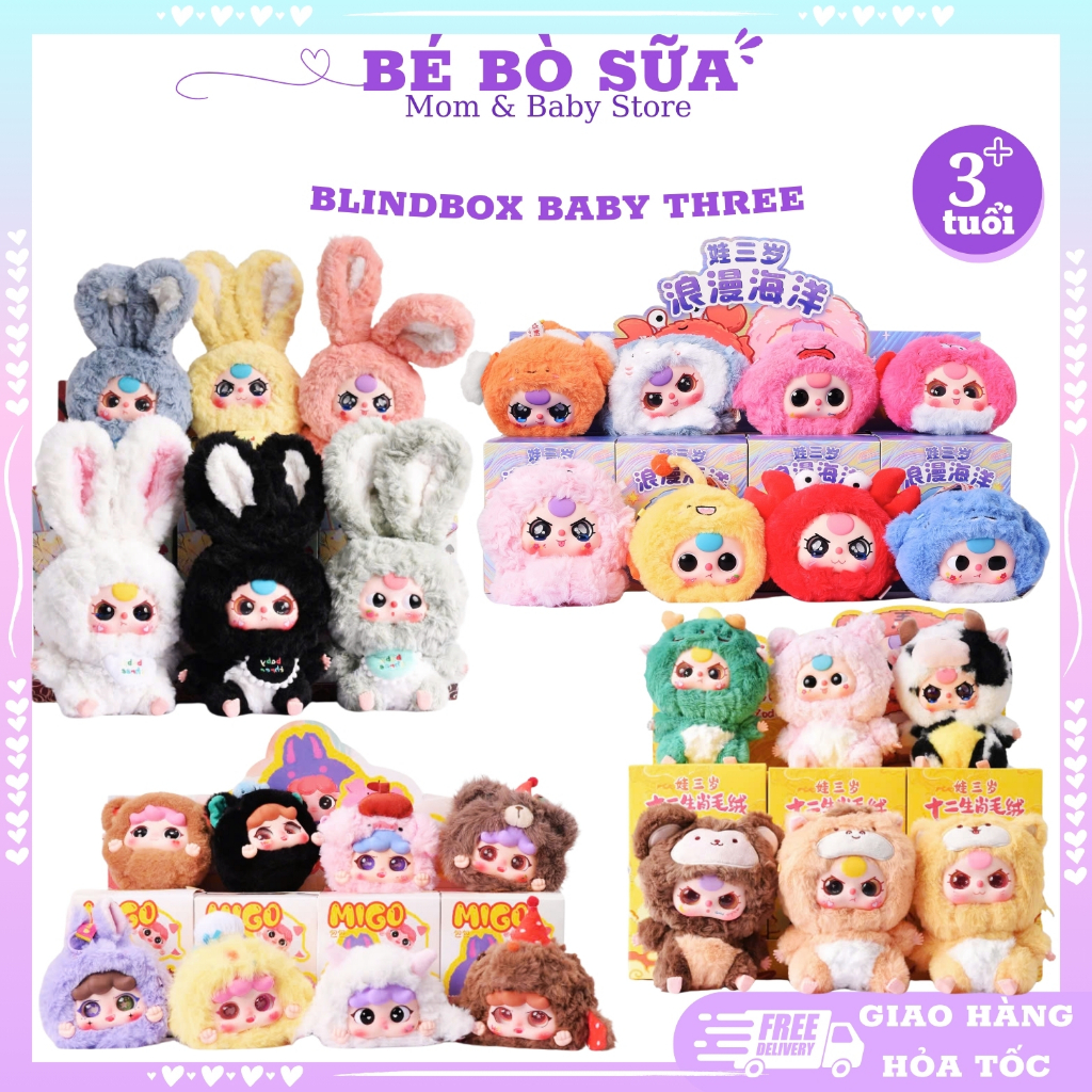 Hoả Tốc NEW BOX (Giá 1 Box/1 Bé) Blindbox Baby Three 12 con giáp, MIGO ...