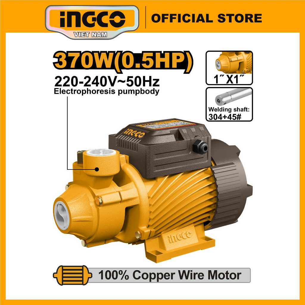 Máy bơm nước 370W (0,5HP), 750W (1.0HP) INGCO VPM37068, VPM75068 động ...