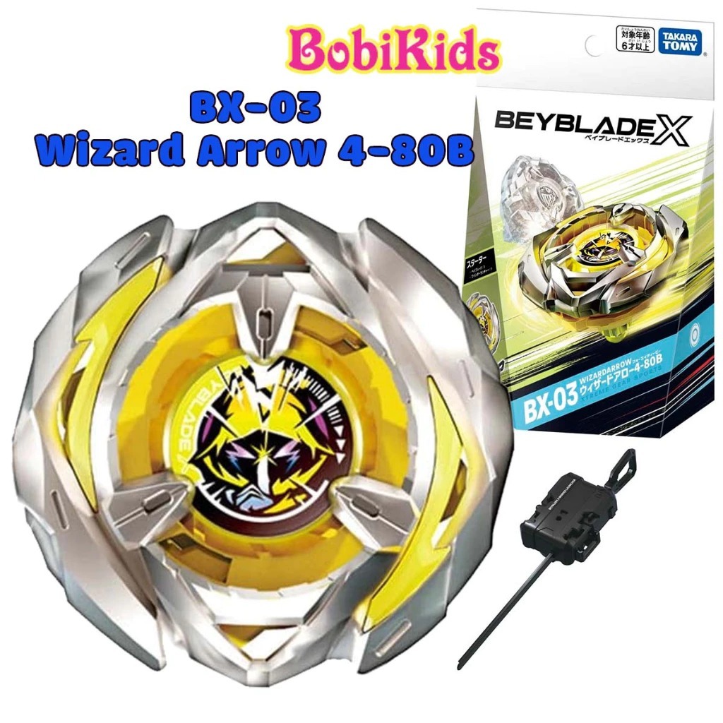 BeybladeX - Con Quay BX03: Starter Wizard Arrow 4-80B | Beyblade X TAKARA TOMY BX-03 (Starter ...