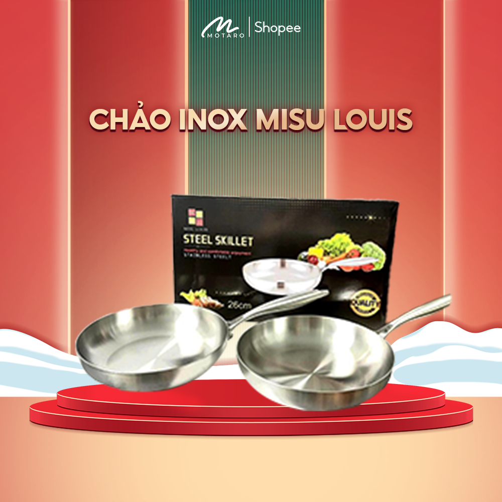 Chảo Inox Misu Louis Đúc Liền Chống Dính 26cm | Shopee Việt Nam