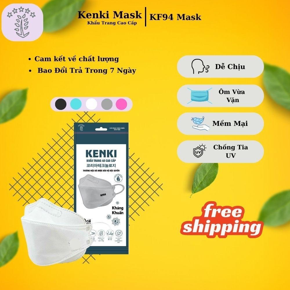 THÙNG 300 CÁI Khẩu Trang KF94 KENKI, Kiểu Dáng 4D Đủ Màu Kháng Khuẩn Cao Cấp | Shopee Việt Nam