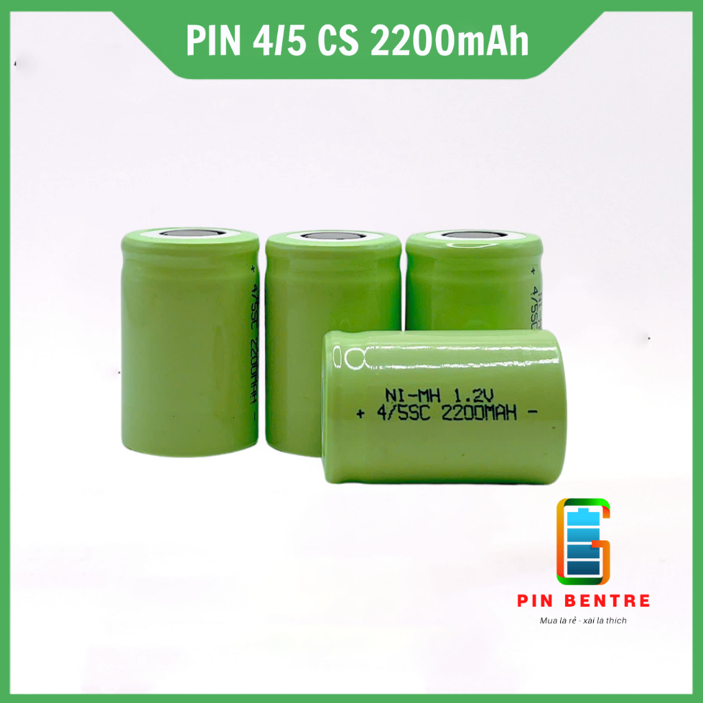 Pin NI-MH 4/5 SC 1.2V xả cao 10-15C dung lượng 2200mAh [PBT365 ...