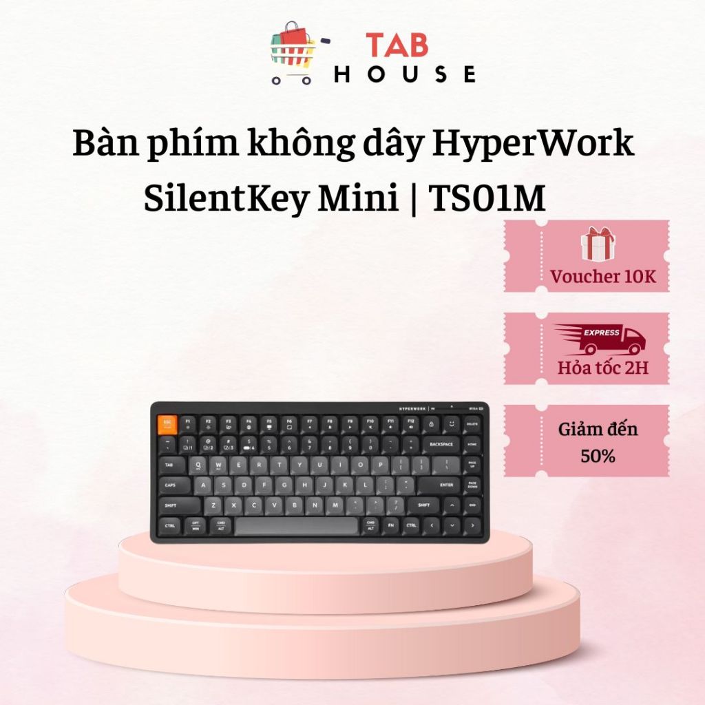 Bàn phím không dây HyperWork SilentKey Mini | TS01M | Shopee Việt Nam