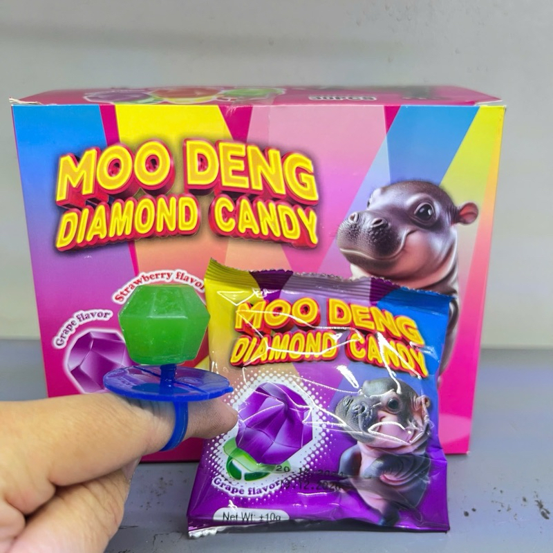 Hộp 30 kẹo mút Nhẫn kim cuong, Moo Deng Candy | Shopee Việt Nam