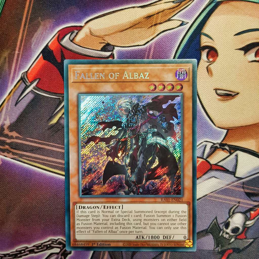 Thẻ bài Yugioh chính hãng | Fallen of Albaz | RA01 Secret Rare | Shopee ...