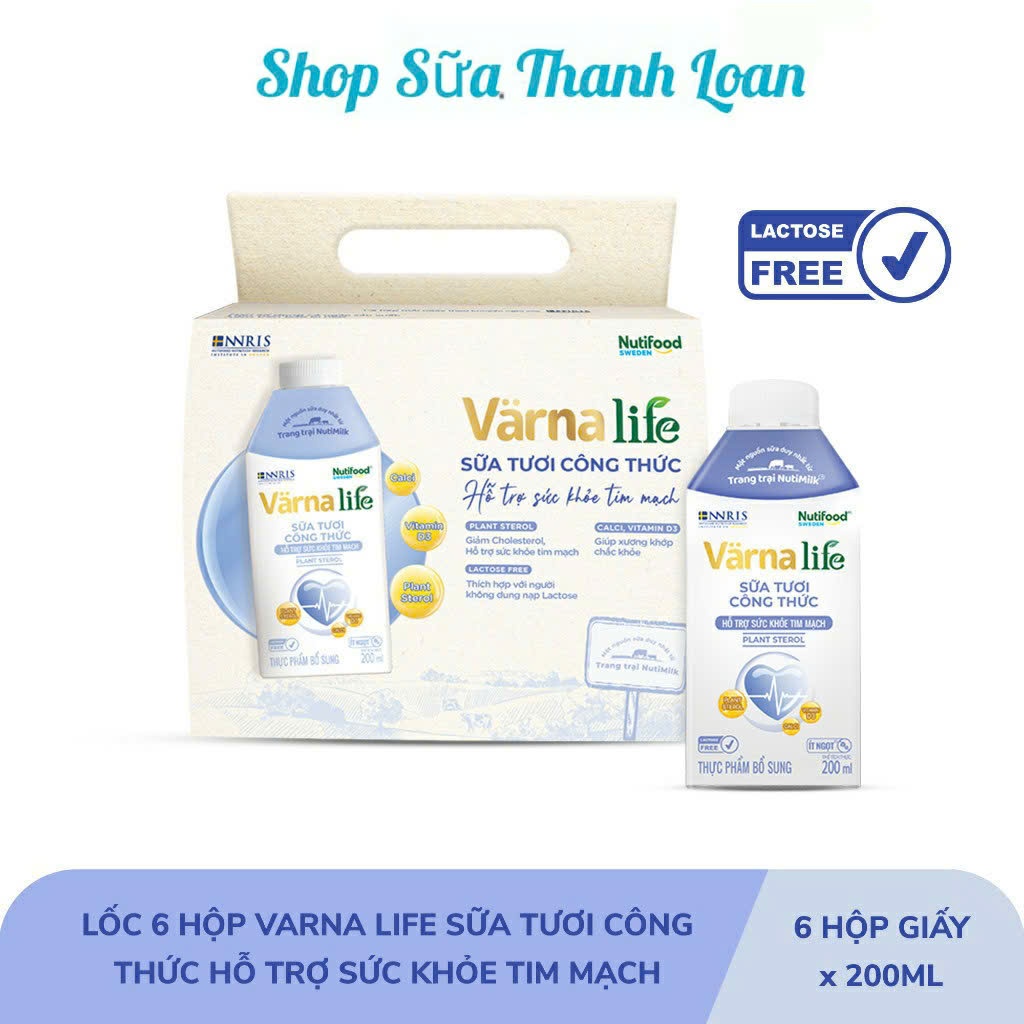 [HSD T8-2025] Thùng 12 Hộp/ Lốc 6 Hộp Giấy Varna Life Sữa Tươi Công ...