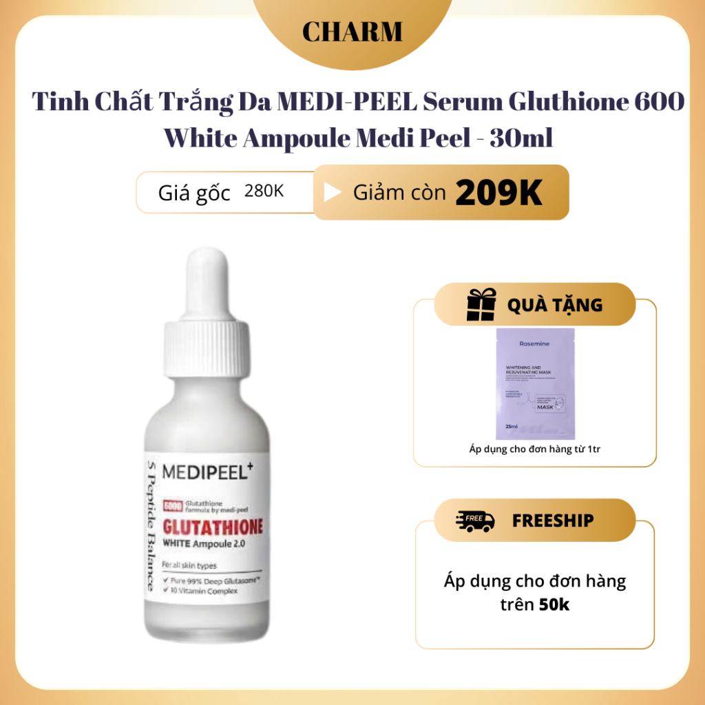 Tinh Chất Trắng Da MEDI-PEEL Serum Gluthione 600 White Ampoule Medi ...