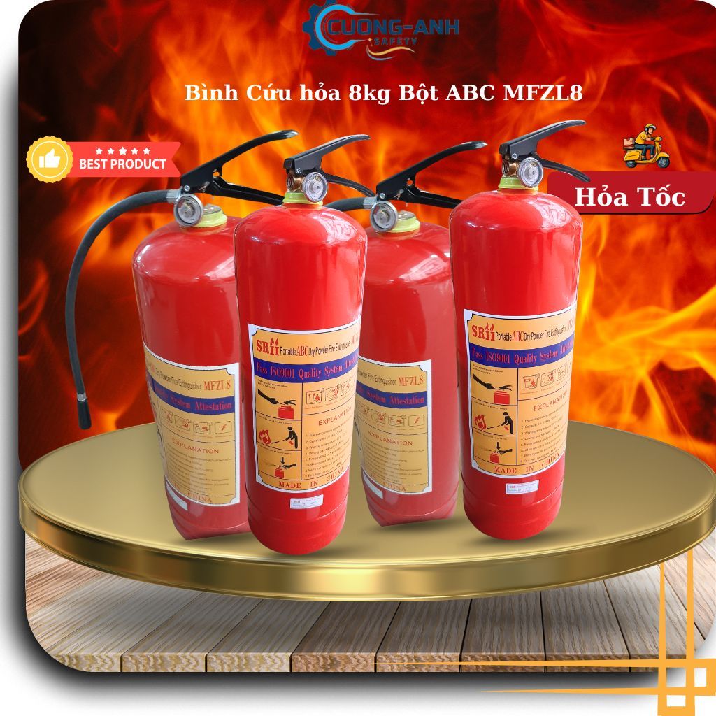 Bình chữa cháy 8kg bột abc, bình cứu hỏa xách tay Bột abc MFZL8,xử dụng ...