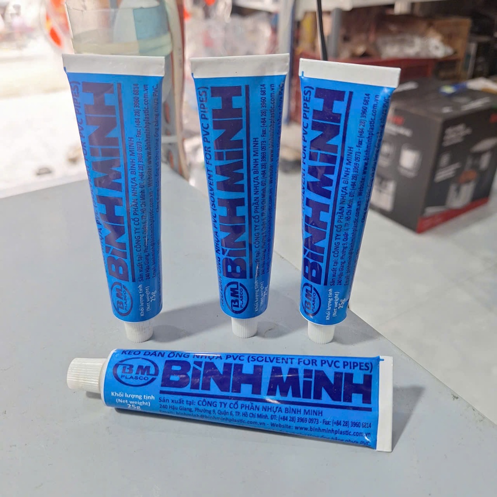 Keo dán ống nước ống nhựa PVC Bình Minh tuýp 25g dán PVC | Shopee Việt Nam