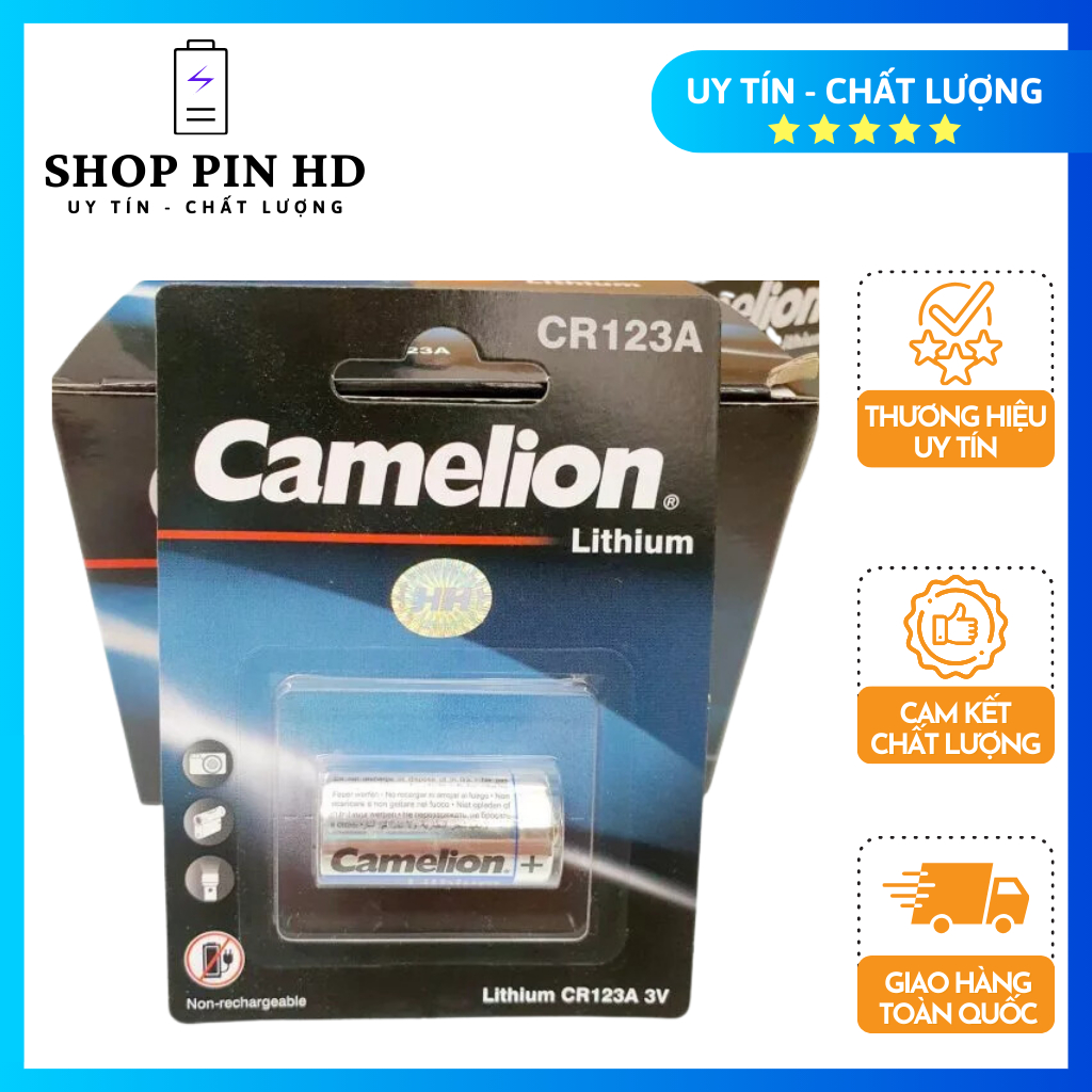 Pin CR123A Camelion 3V Lithium Chính Hãng, Pin Máy Ảnh CR2 3V - Vỉ 1 ...
