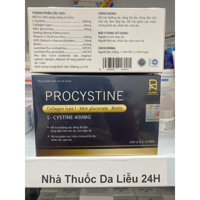 Viên Uống Dưỡng Ẩm, Ngừa Mụn Sáng Da Procystine hộp 60 viên | Shopee ...